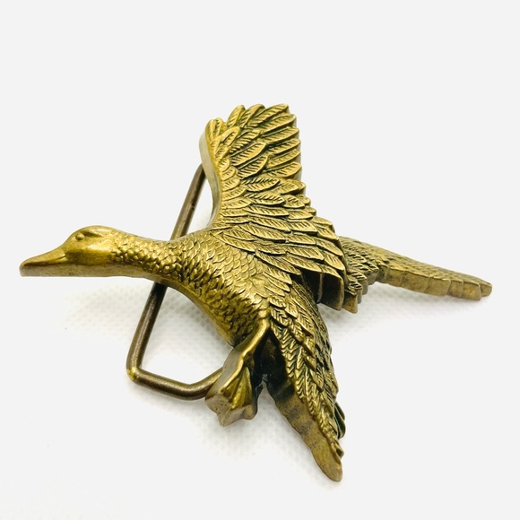 Baron | Accessories | Vintage Baron 978 Bird Duck Solid Brass Belt ...